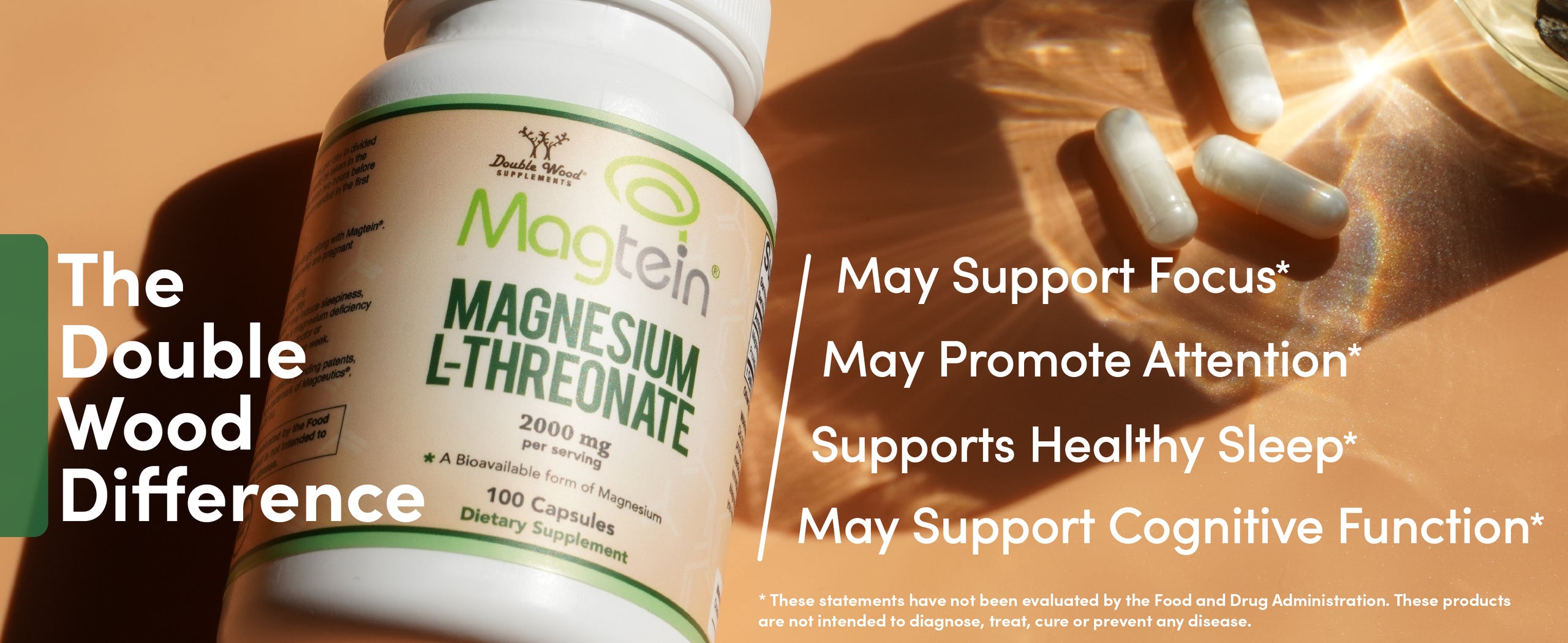 Magnesium L-Threonate (Magtein) Supplement | Double Wood Supplements