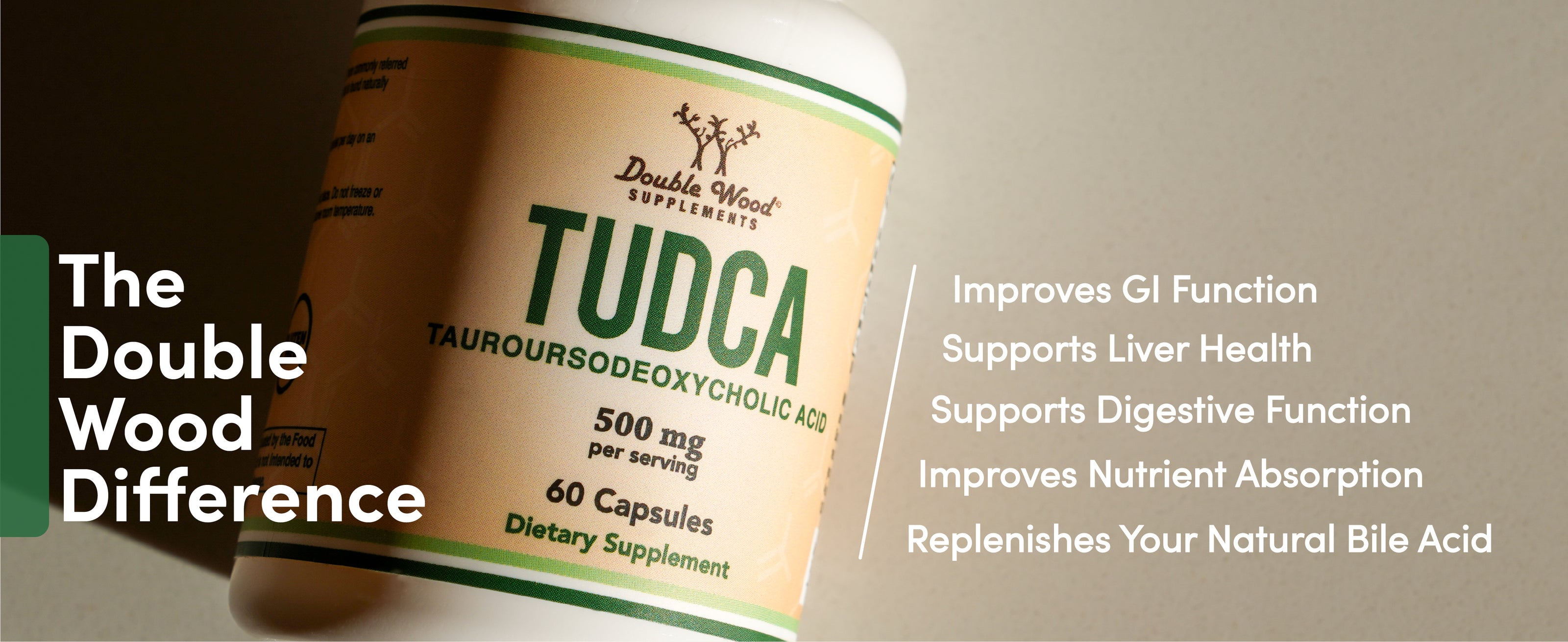 Tauroursodeoxycholic Acid (TUDCA) Supplement | Double Wood Supplements