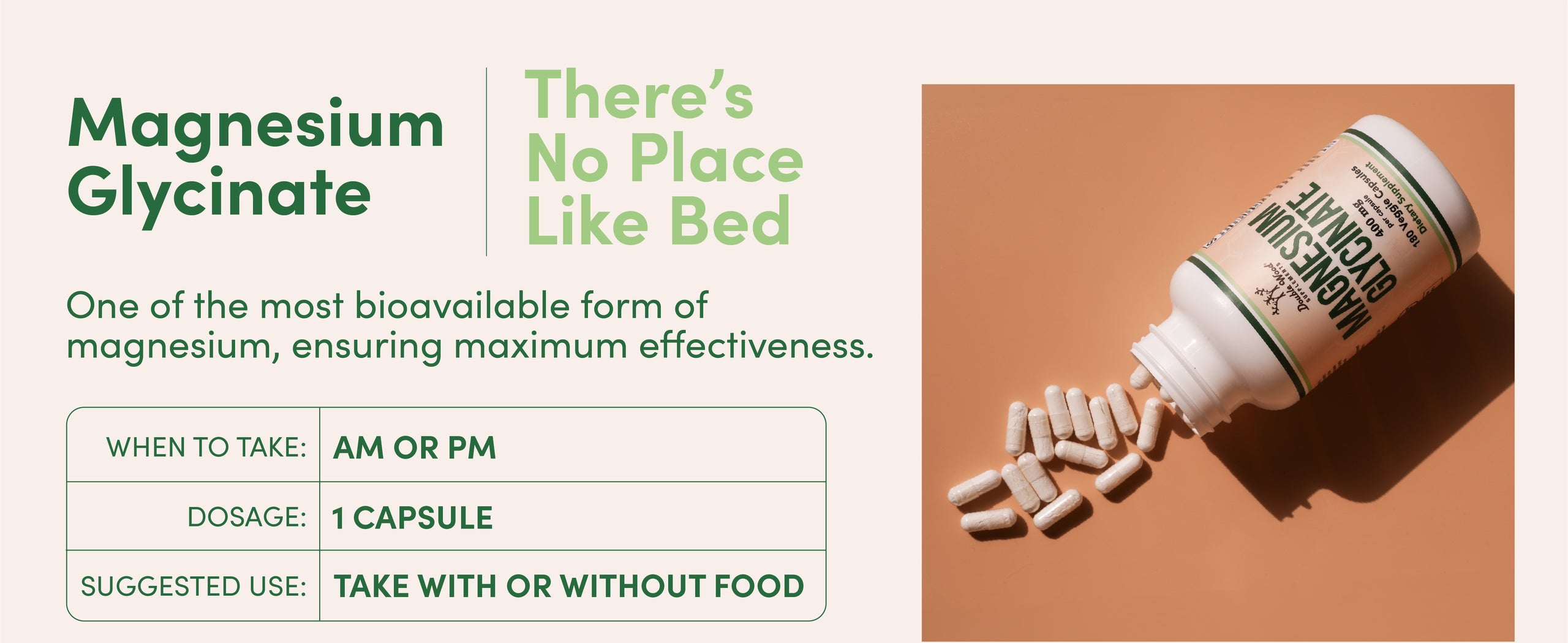 Magnesium Glycinate Supplement (400mg) | Double Wood Supplements