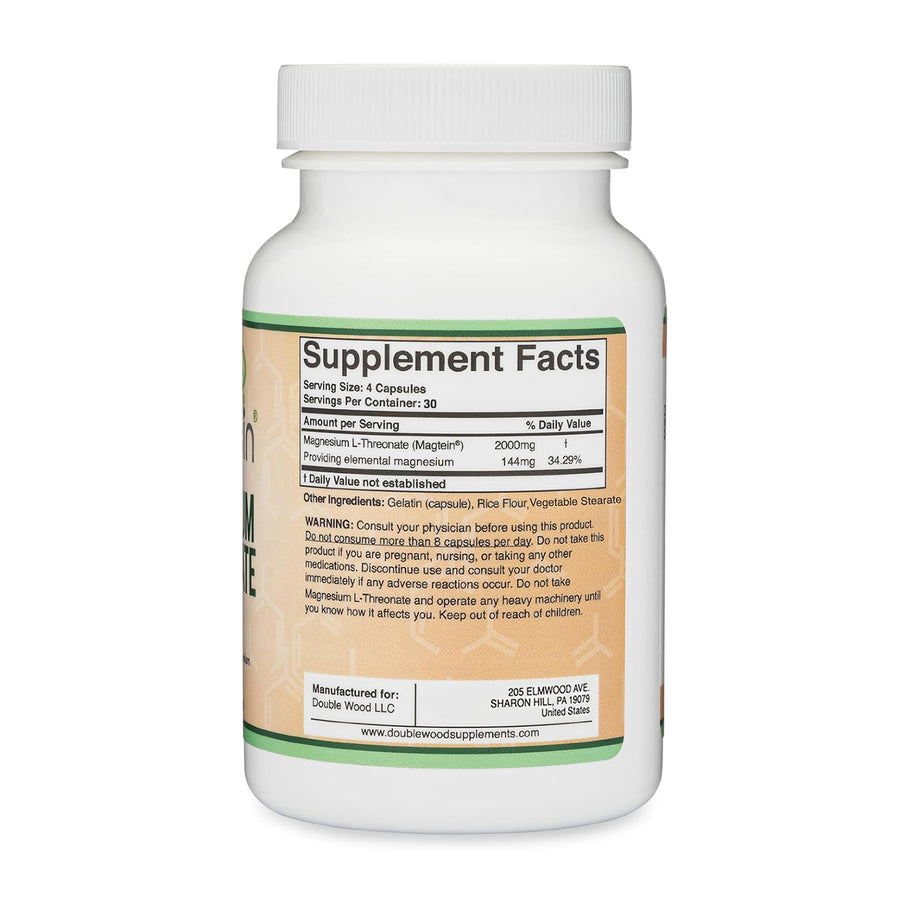 Magnesium L-Threonate (Magtein) Supplement | Double Wood Supplements